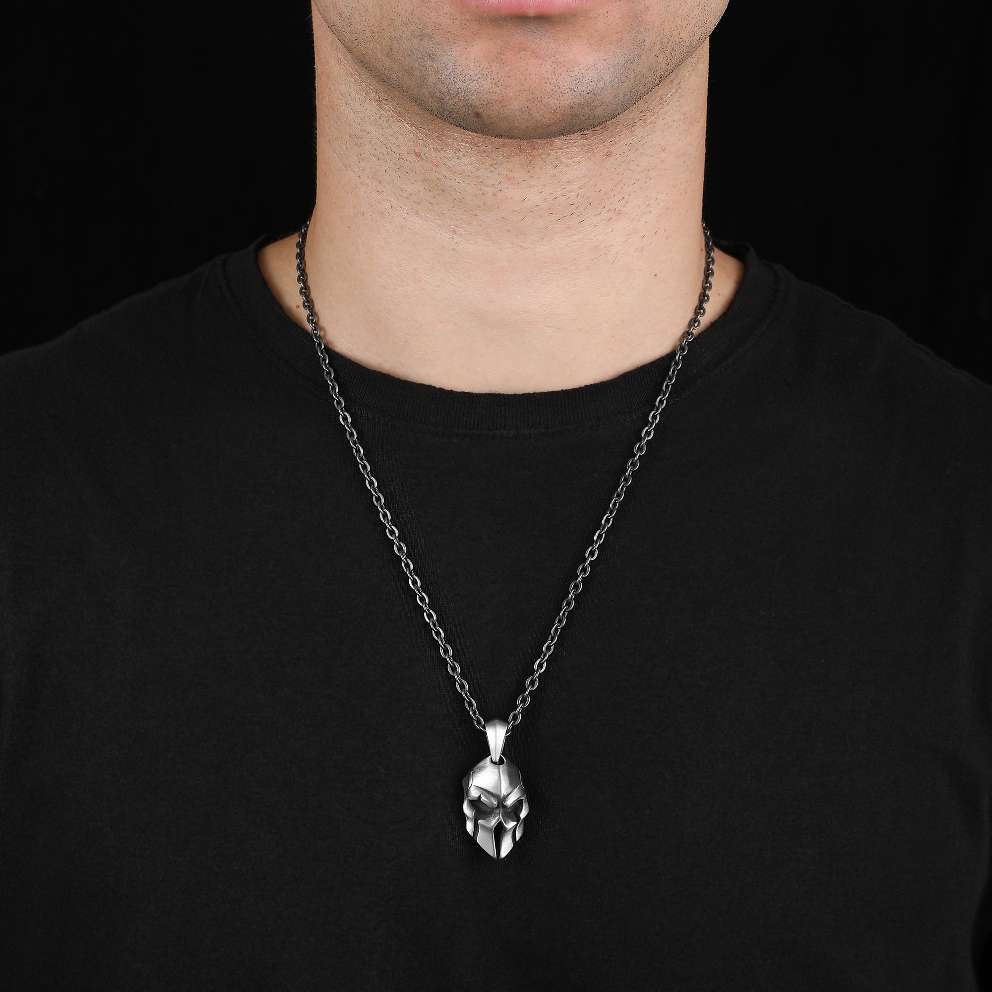 Spartan Warrior Helmet Stainless Steel Pendant & Chain – Valhalla Fallen
