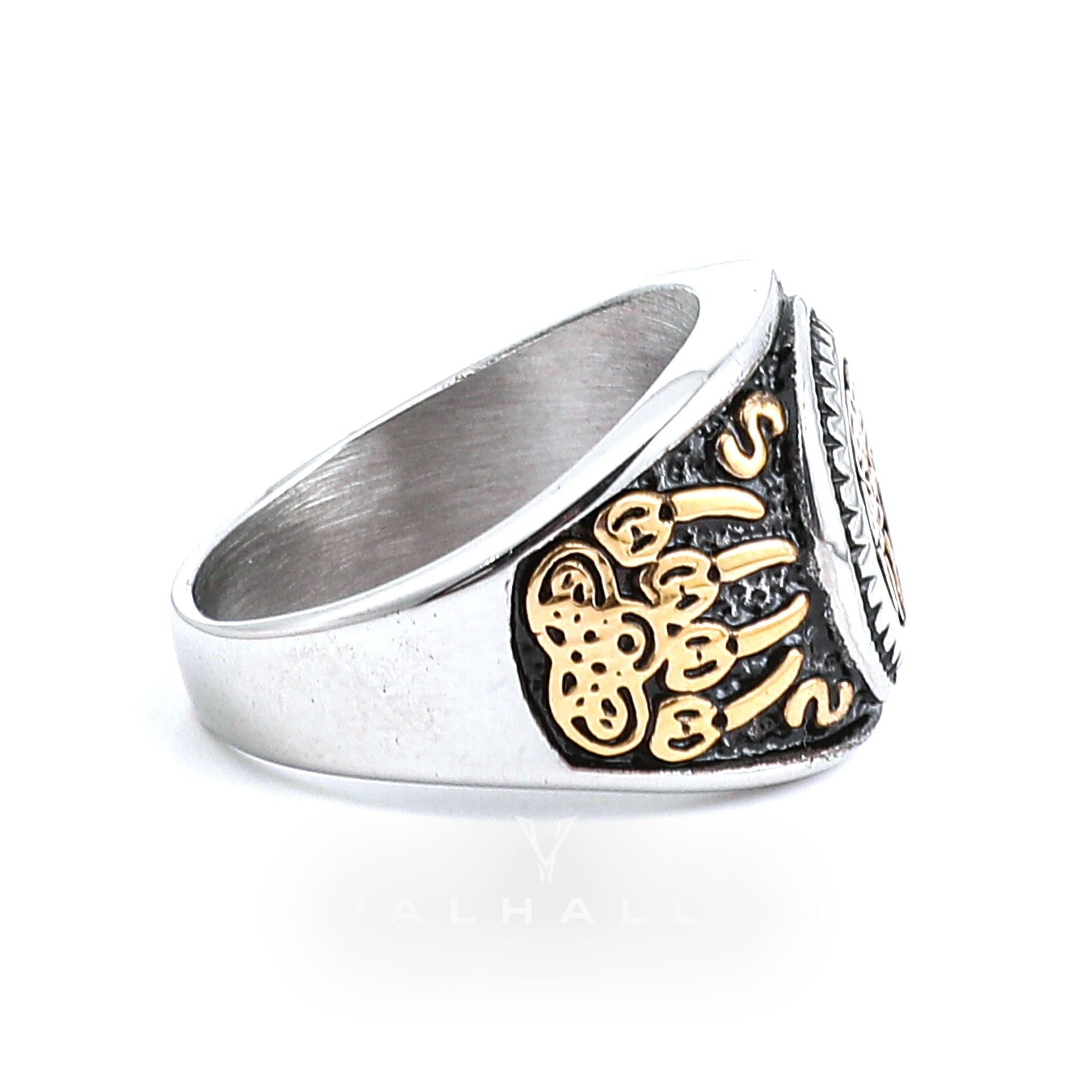 Handcrafted Stainless Steel Dual Color Bear Paw / Veles Ring – Valhalla ...