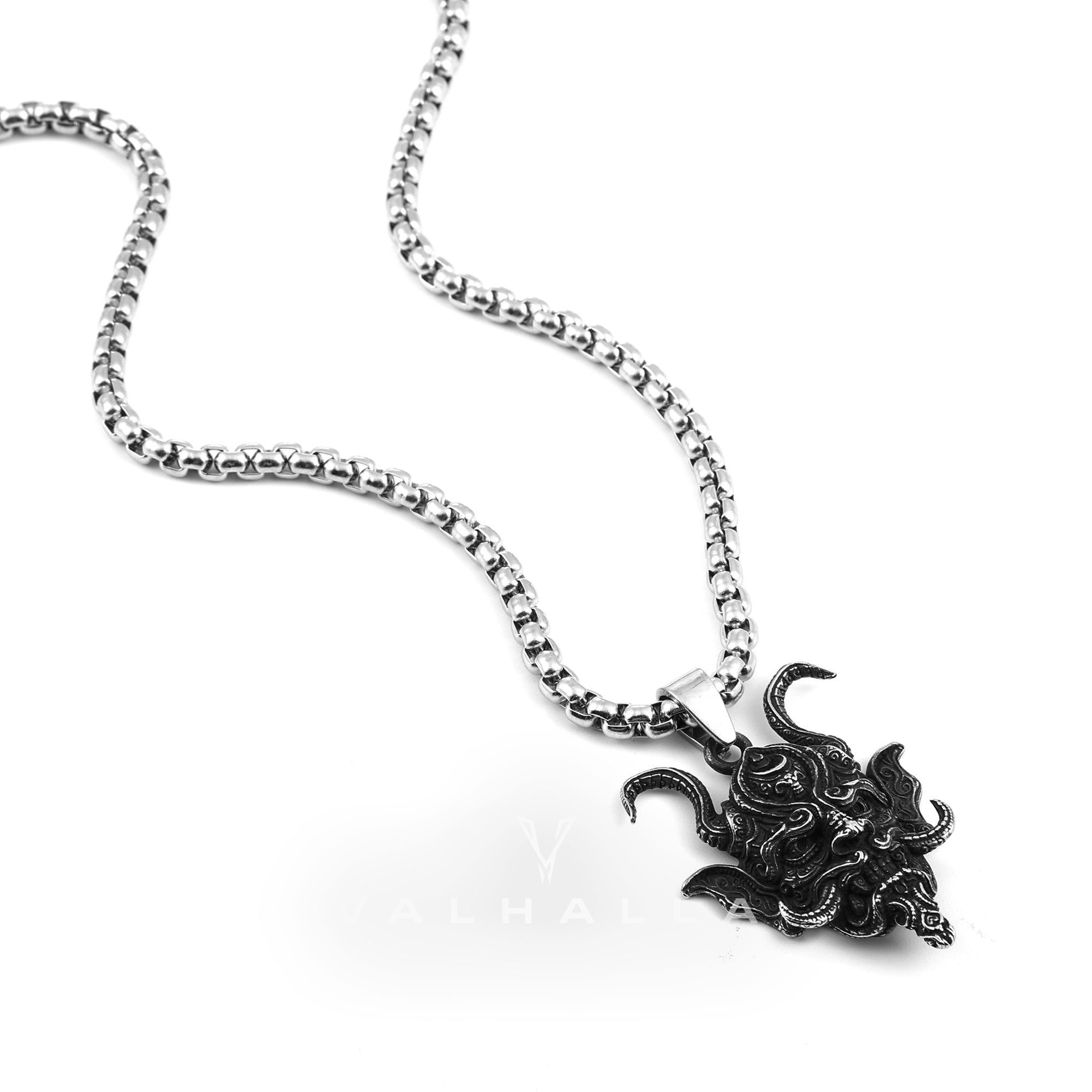 Japanese Demon Oni Stainless Steel Pendant & Chain – Valhalla Fallen