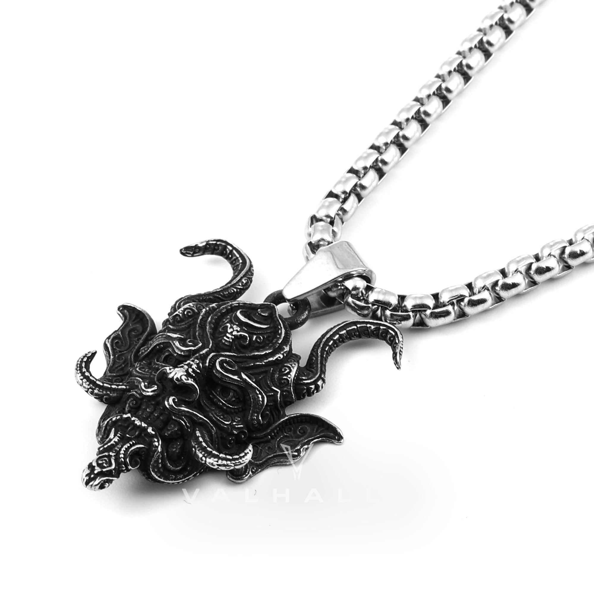 Japanese Demon Oni Stainless Steel Pendant & Chain – Valhalla Fallen