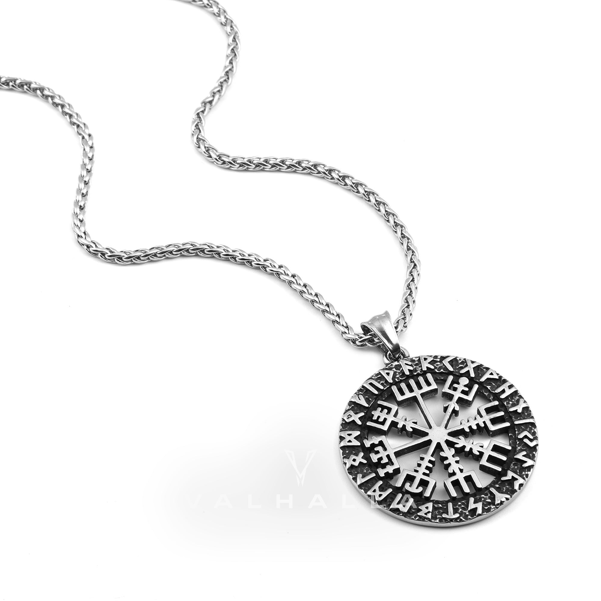 Triangle Valknut Compass Stainless Steel Viking Pendant & Chain – Valhalla Fallen