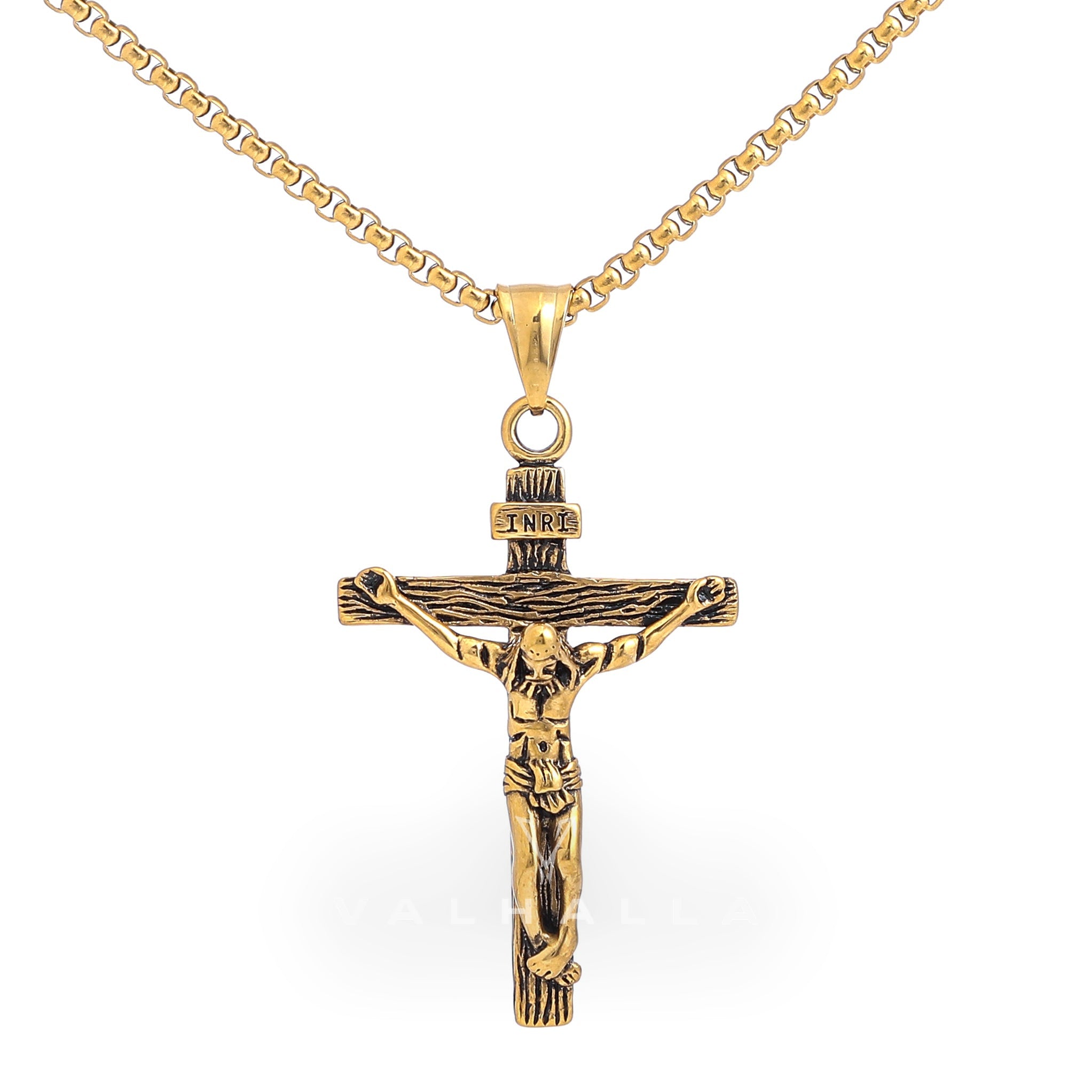 Crucifixion of Jesus Cross Pendant & Chain – Valhalla Fallen