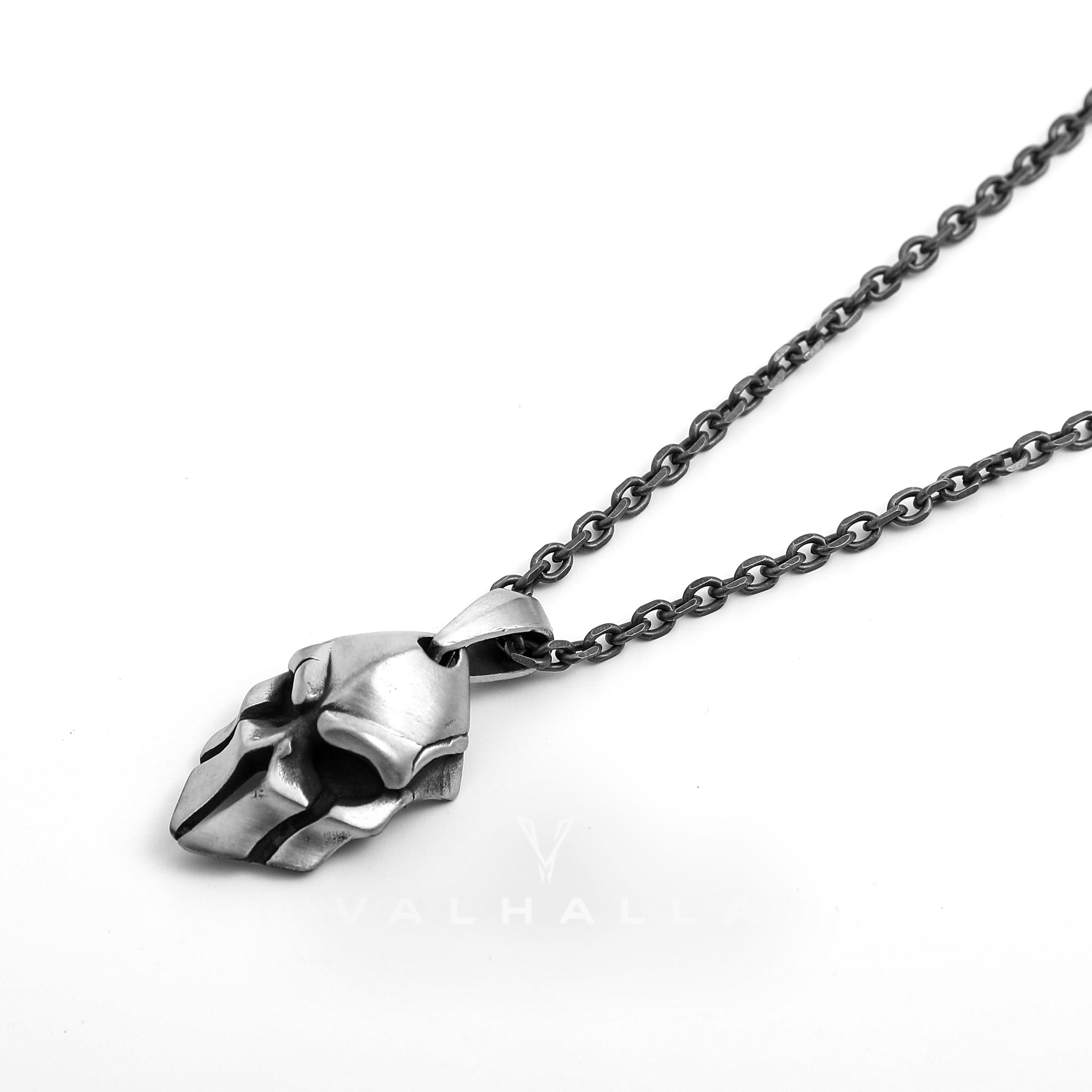 Spartan Warrior Helmet Stainless Steel Pendant & Chain – Valhalla Fallen