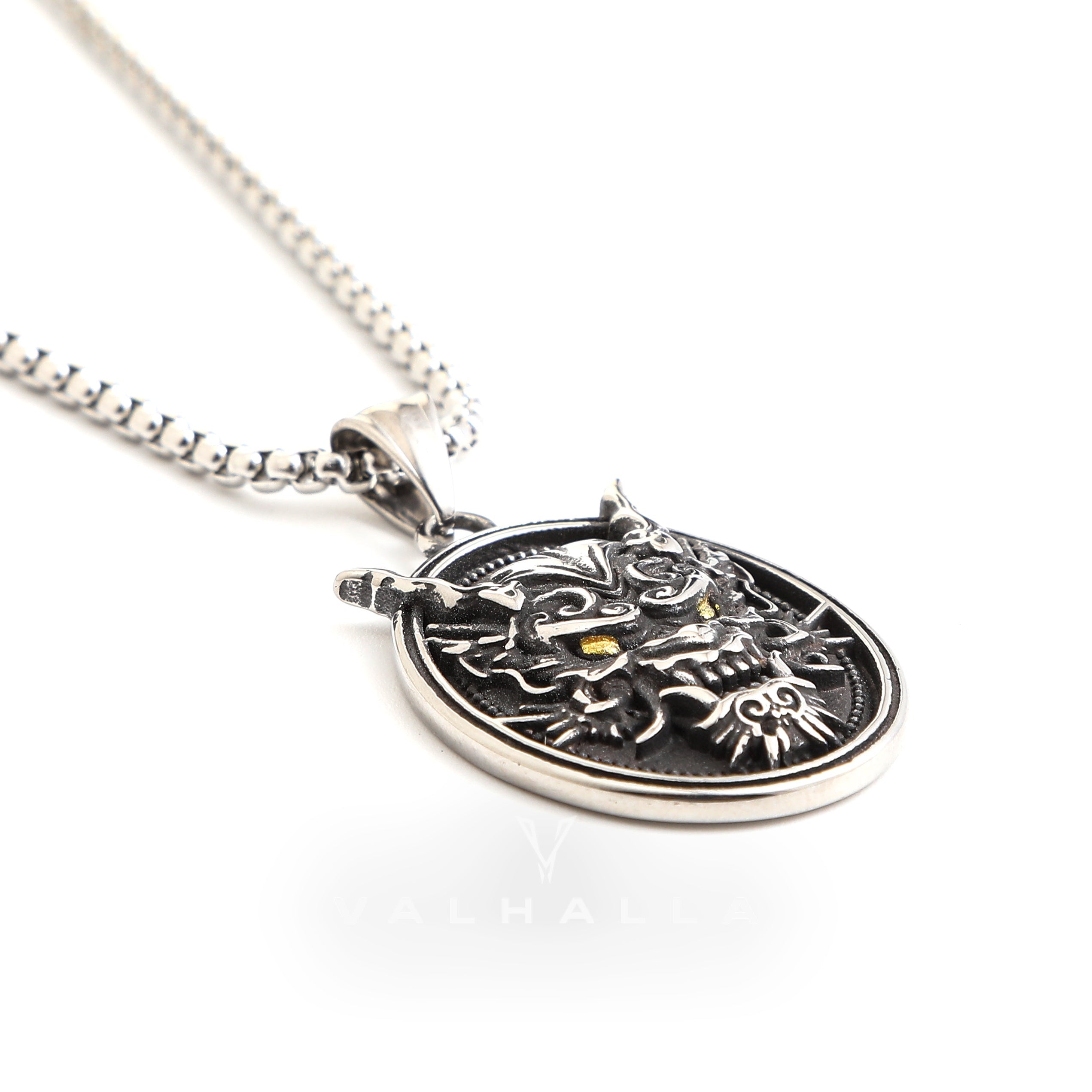 Chinese Dragon Stainless Steel Pendant & Chain – Valhalla Fallen