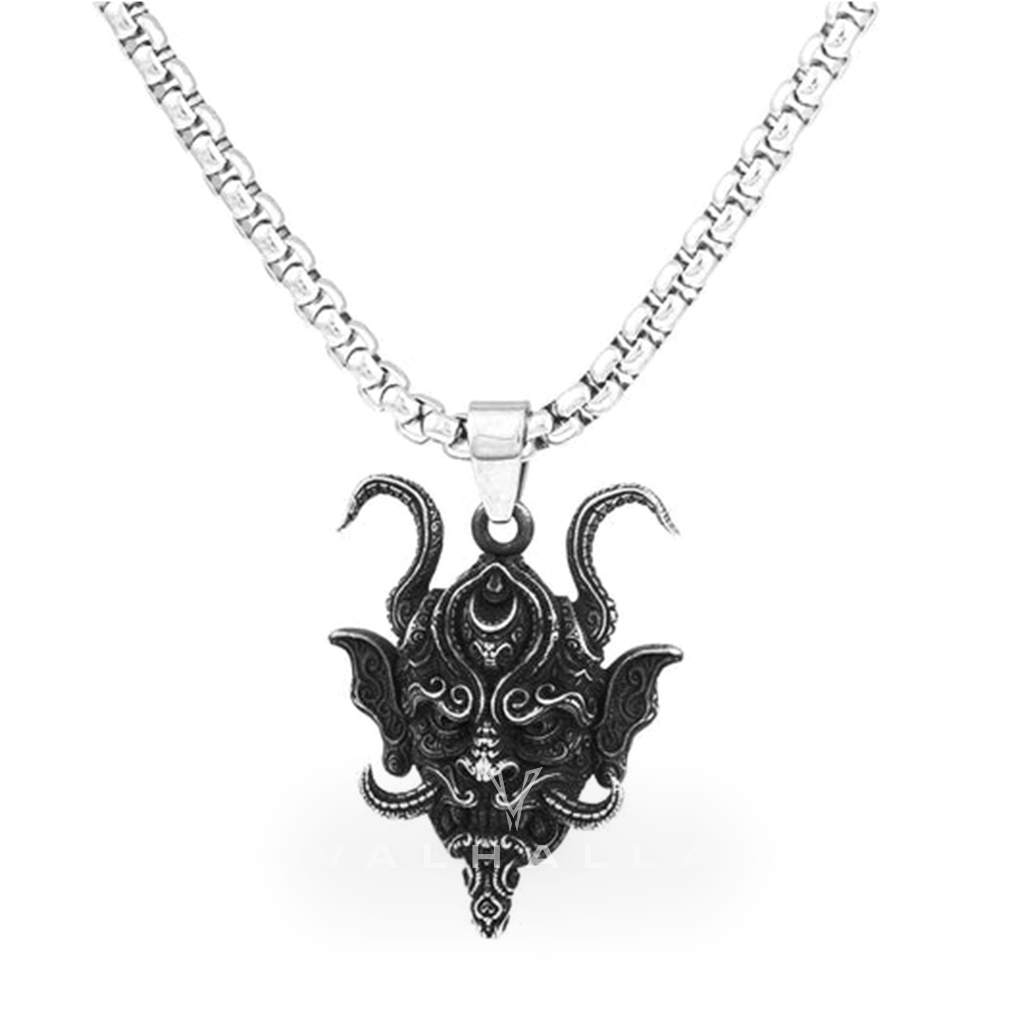 Japanese Demon Oni Stainless Steel Pendant & Chain – Valhalla Fallen